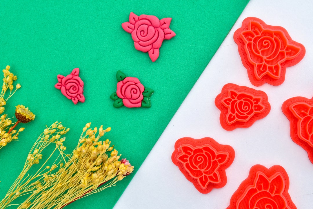 Rose Cutter With Blade/ 5 Sizes / Clay Cutter/ Clay/ Polymer Clay/ Clay ...