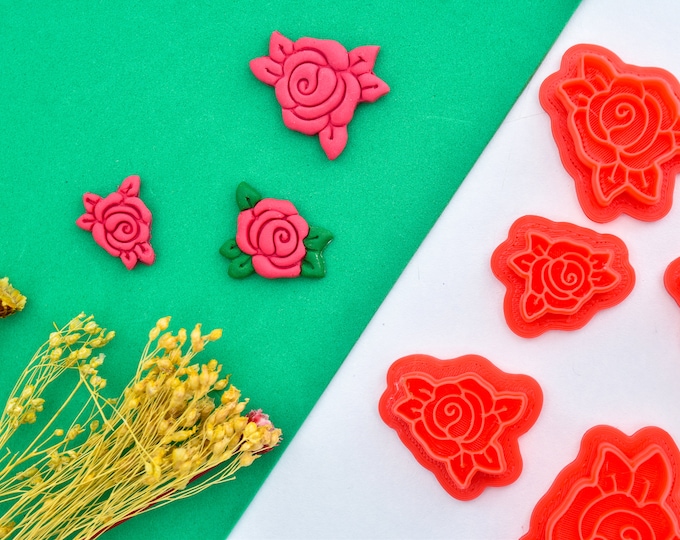 Rose Cutter With Blade/ 5 Sizes / Clay Cutter/ Clay/ Polymer Clay/ Clay ...