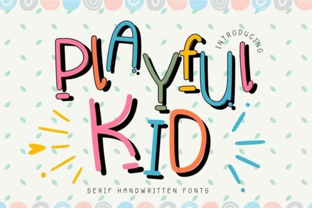 Playful Kid Font Bold Font Cricut Fonts Casual Font Modern - Etsy
