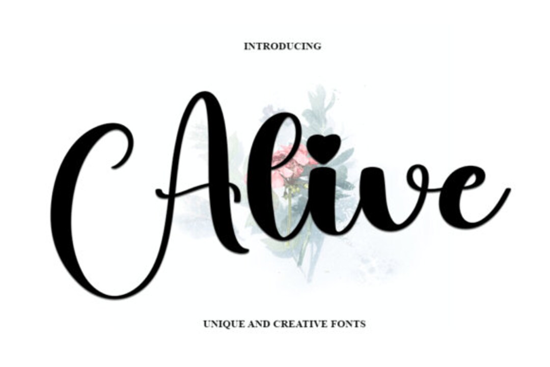 Alive Font Display Font Calligraphy Font Wedding Font - Etsy