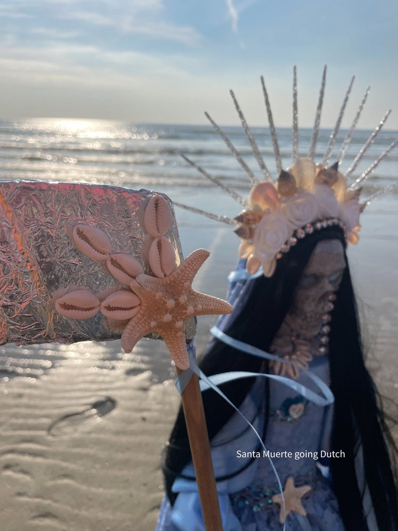 Blue Santa Muerte Statue La Niña Del Mar Azul 49 Inch - Etsy