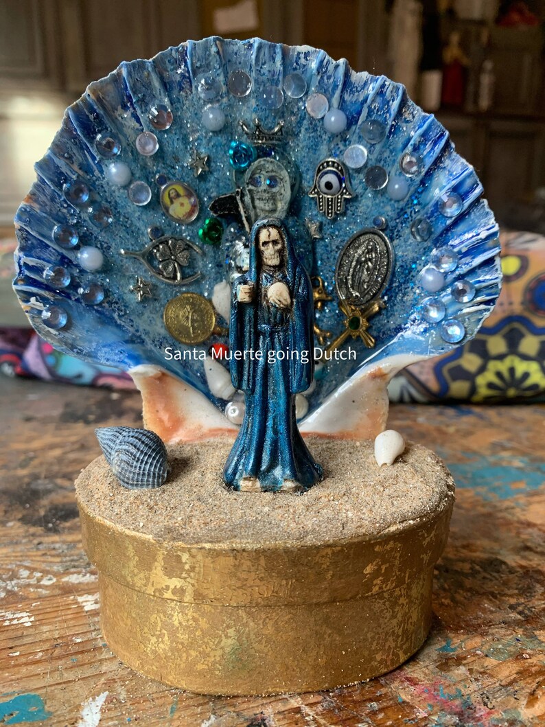 Mini Shrine for Santa Muerte Azul Del Mar - Etsy