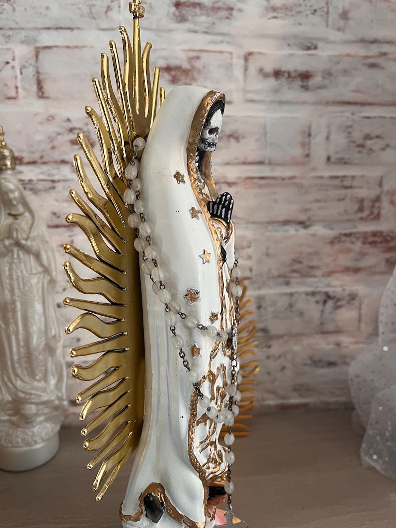 Santa Muerte Guadalupe Statue- La Niña Blanca - Etsy