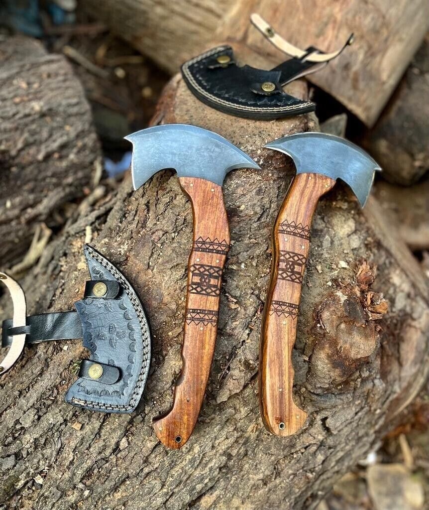 Tomahawk War Axe Throwing Hatchet Hand Forged, Battle Ready Axe ...