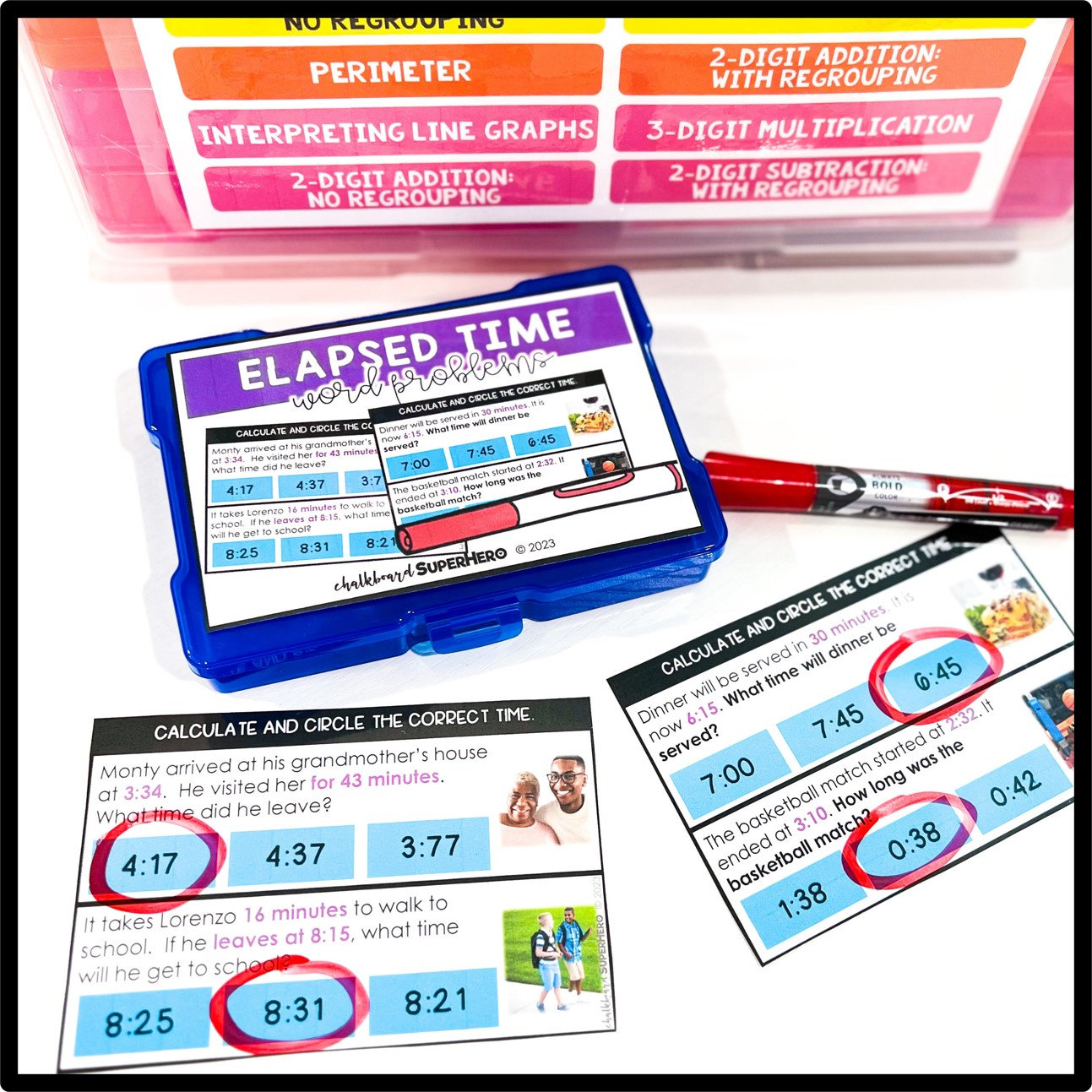 Math Task Boxes: Set 1 (grades 3-5) With Carrying Case - Etsy