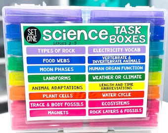 ELA Task Boxes: Set 1 grades 3-5 With Carrying Case - Etsy