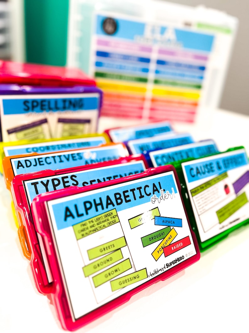 ELA Task Boxes: Set 1 (grades 3-5) With Carrying Case - Etsy