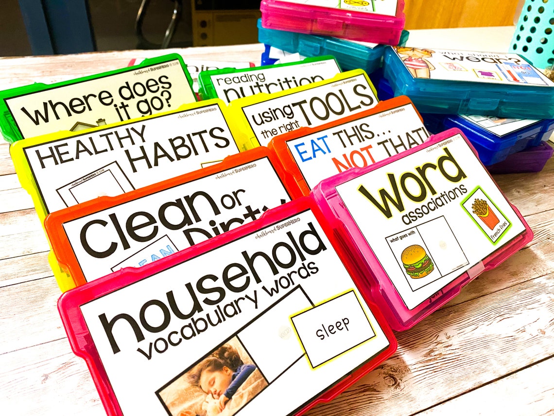 Life Skills Task Boxes (set One) - With Carrying Case - Etsy