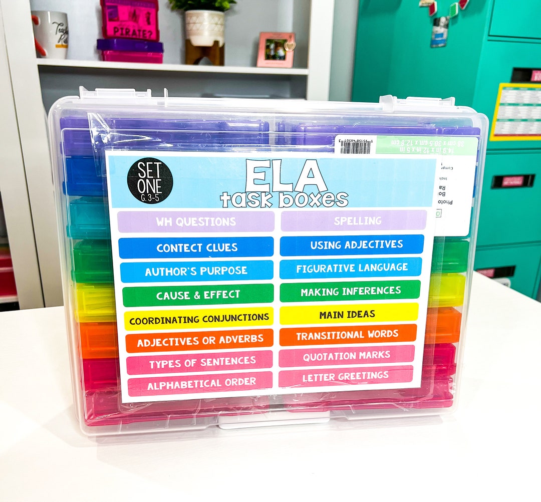 ELA Task Boxes: Set 1 (grades 3-5) With Carrying Case - Etsy