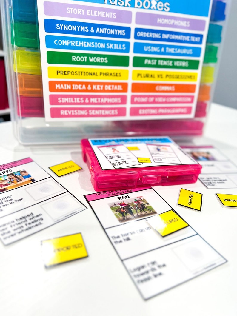ELA Task Boxes: Set 2 (grades 3-5) With Carrying Case - Etsy
