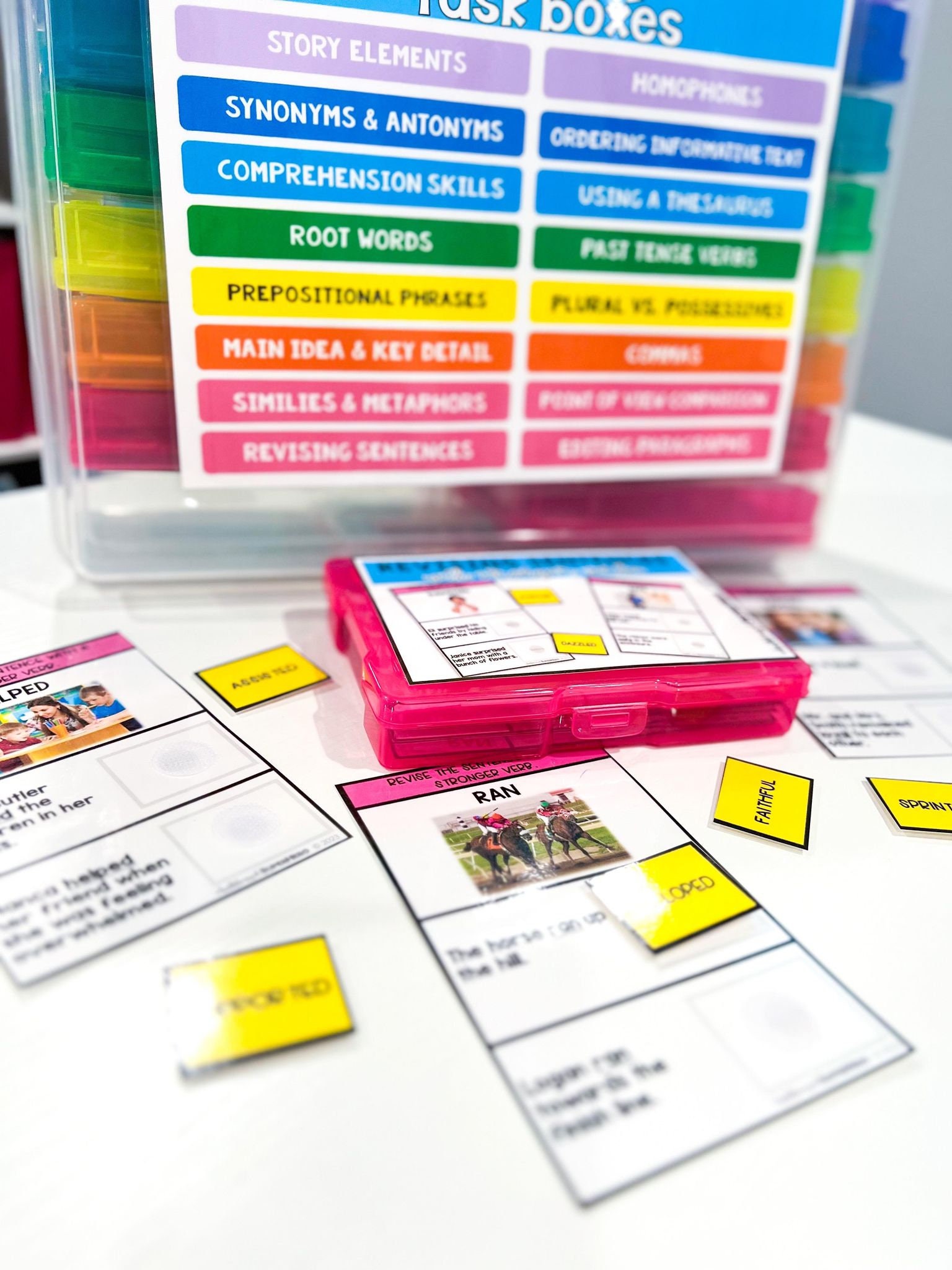 ELA Task Boxes: Set 2 (grades 3-5) With Carrying Case - Etsy