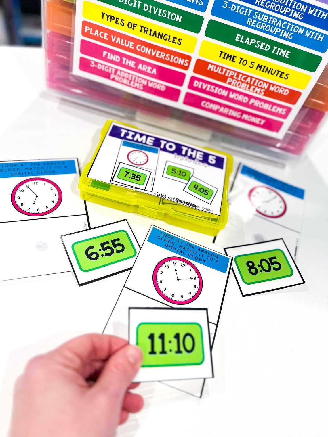 Math Task Boxes: Set 2 (grades 3-5) With Carrying Case - Etsy