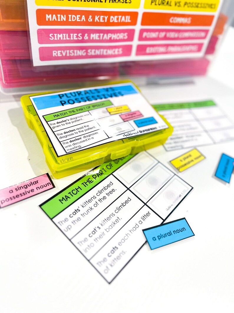 ELA Task Boxes: Set 2 (grades 3-5) With Carrying Case - Etsy