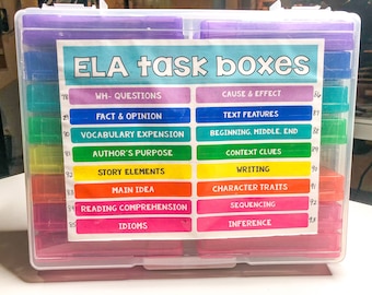 Math Task Boxes: Set 1 (grades K-2) With Carrying Case - Etsy