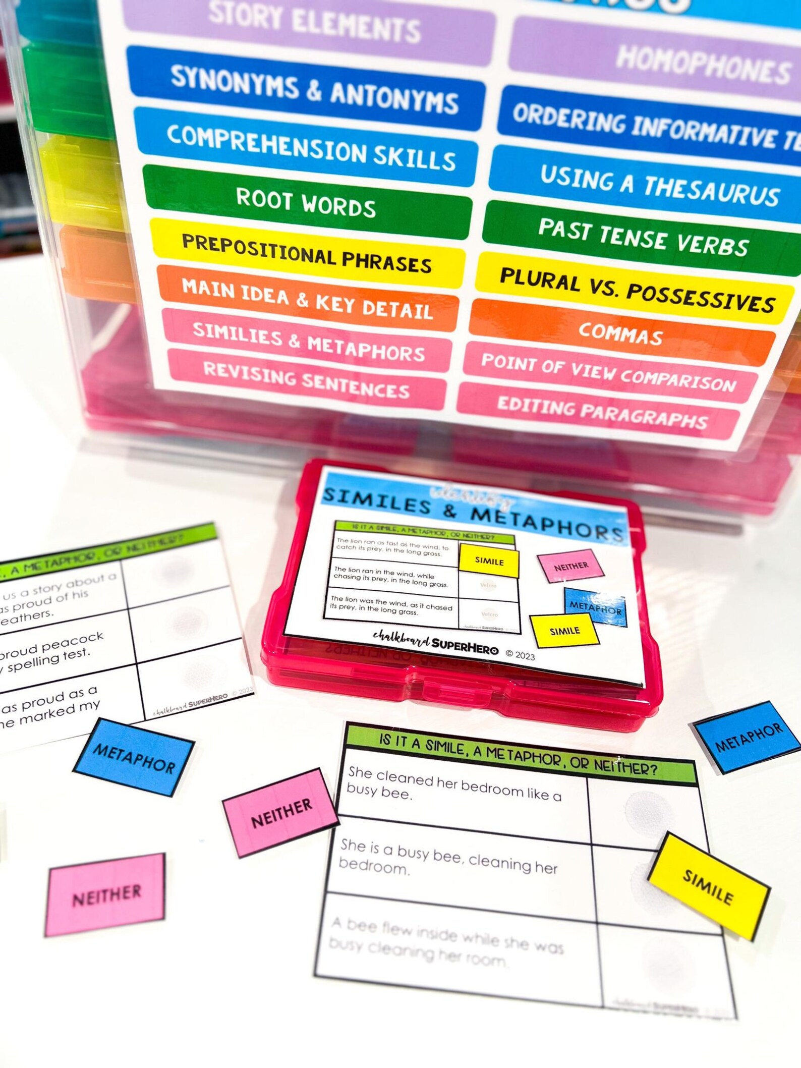 ELA Task Boxes: Set 2 (grades 3-5) With Carrying Case - Etsy