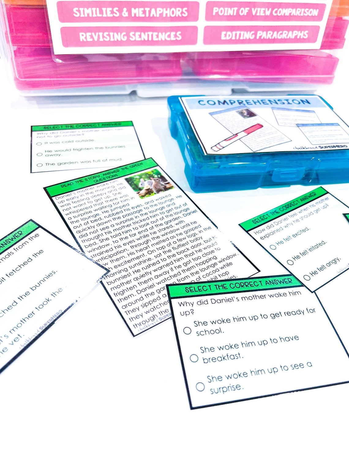 ELA Task Boxes: Set 2 (grades 3-5) With Carrying Case - Etsy
