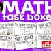 Math Task Boxes: Set 2 (grades K-2) With Carrying Case - Etsy
