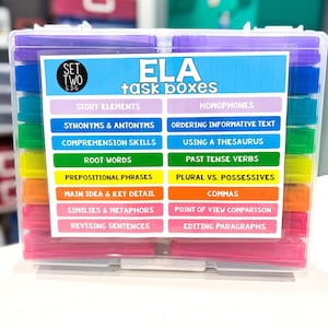 ELA Task Boxes: Set 1 (grades 3-5) With Carrying Case - Etsy