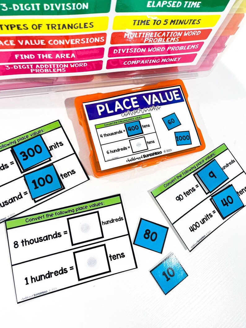 BUNDLE: ALL 6 Academic Task Boxes (grades 3-5) With 6 Carrying Cases - Etsy