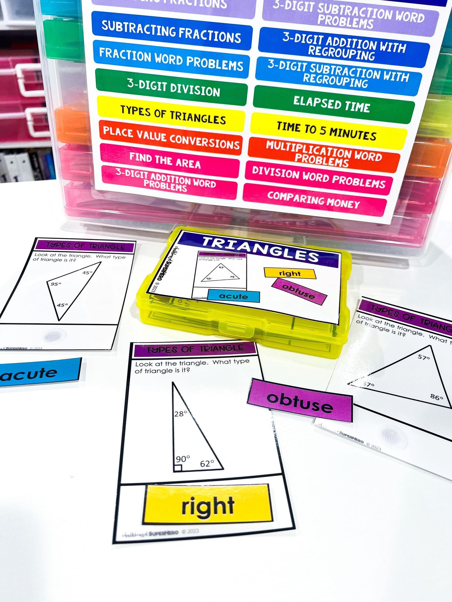 Math Task Boxes: Set 2 (grades 3-5) With Carrying Case - Etsy