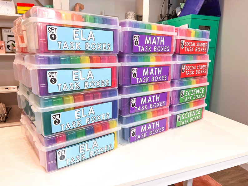 BUNDLE: ALL 12 Academic Task Boxes (grades K-2) With 12 Carrying Cases ...