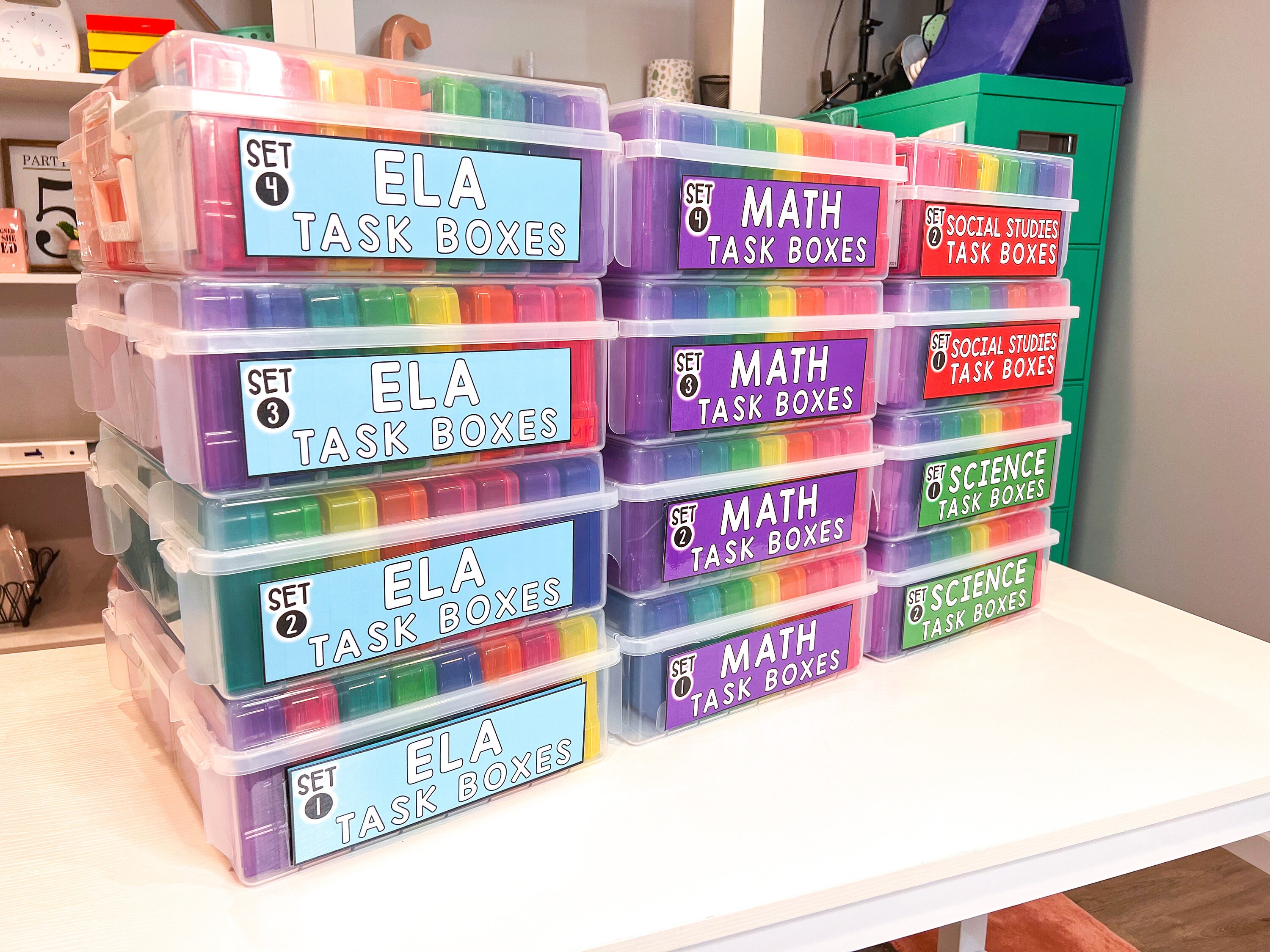 BUNDLE: ALL 12 Academic Task Boxes (grades K-2) With 12 Carrying Cases ...