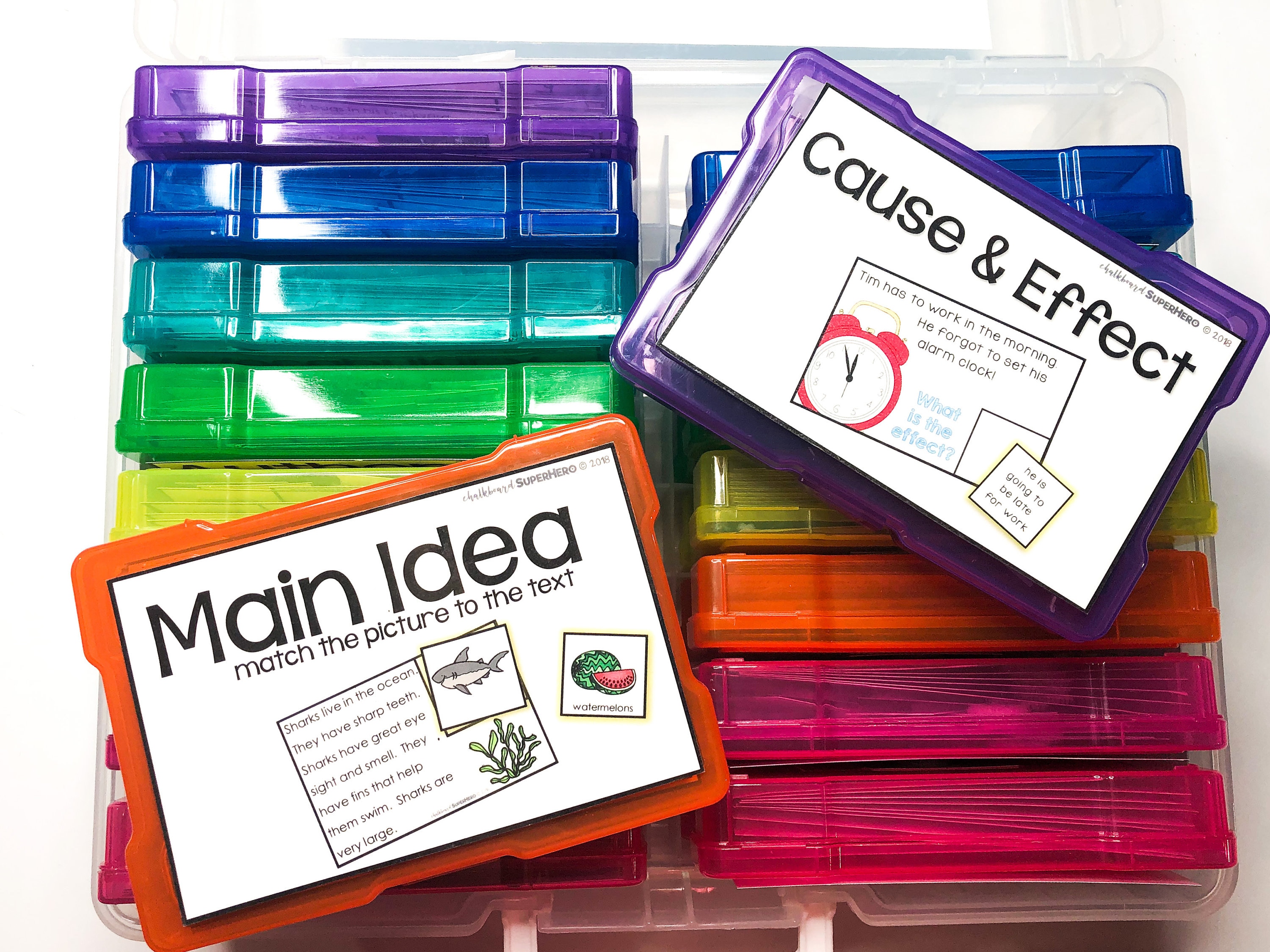 ELA Task Boxes: Set 1 (K-2) With Carrying Case - Etsy