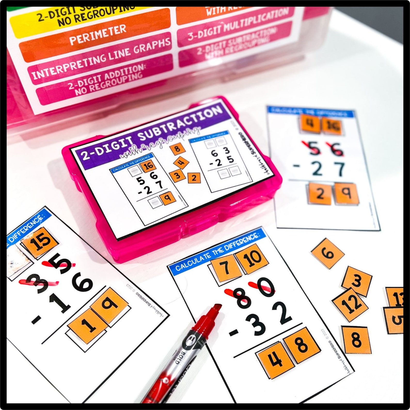Math Task Boxes: Set 1 (grades 3-5) With Carrying Case - Etsy