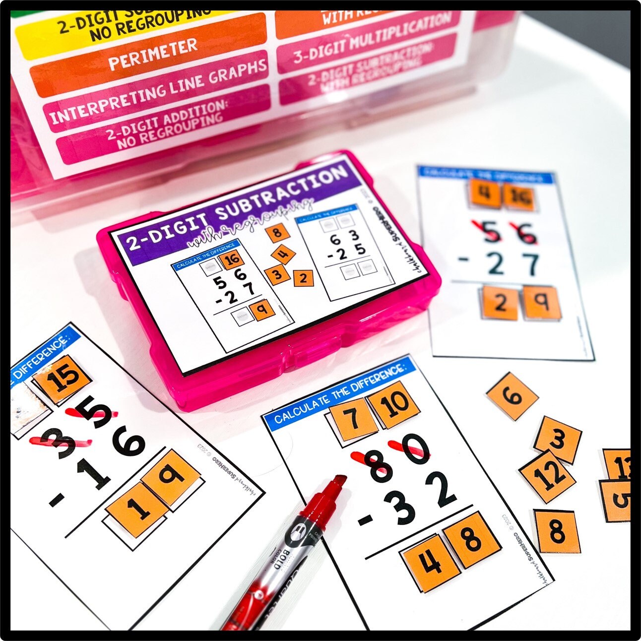 Math Task Boxes: Set 1 (grades 3-5) With Carrying Case - Etsy