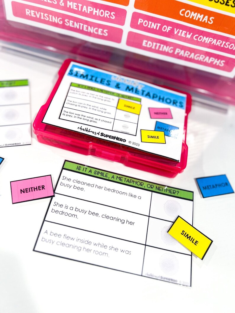 ELA Task Boxes: Set 2 (grades 3-5) With Carrying Case - Etsy