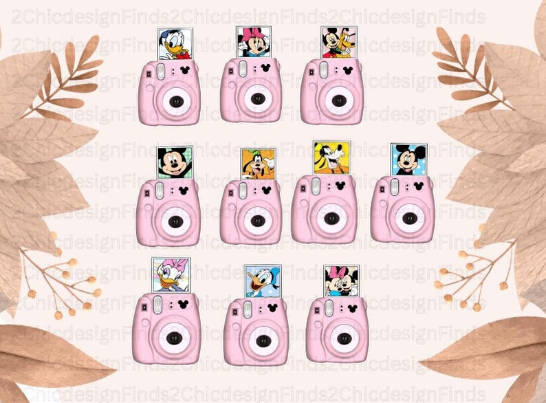Disney Camera Sticker Bundle/disney Photoshoot Waterproof Decal for ...