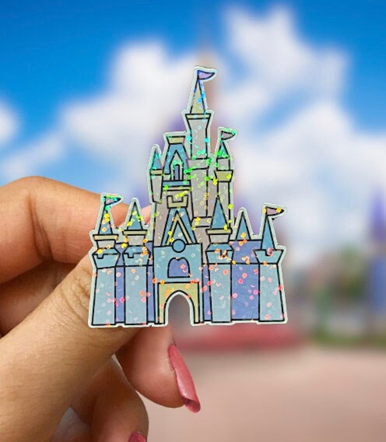 Disney's Magic Kingdom Castle Holographic Sparkle Sticker/waterproof ...