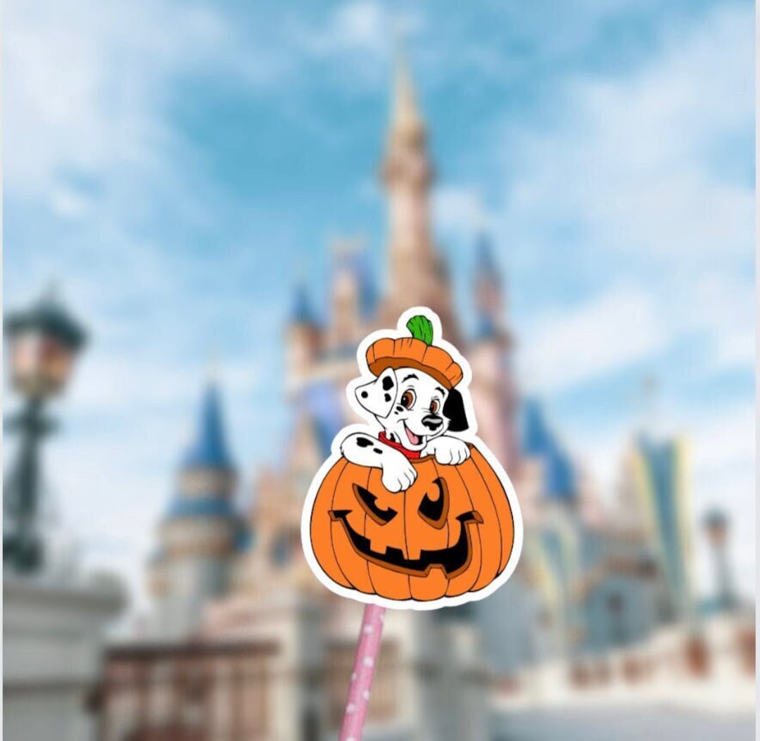101 Dalmatians Pumpkin Laptop Sticker/ Retro Classic Mickey Disney ...