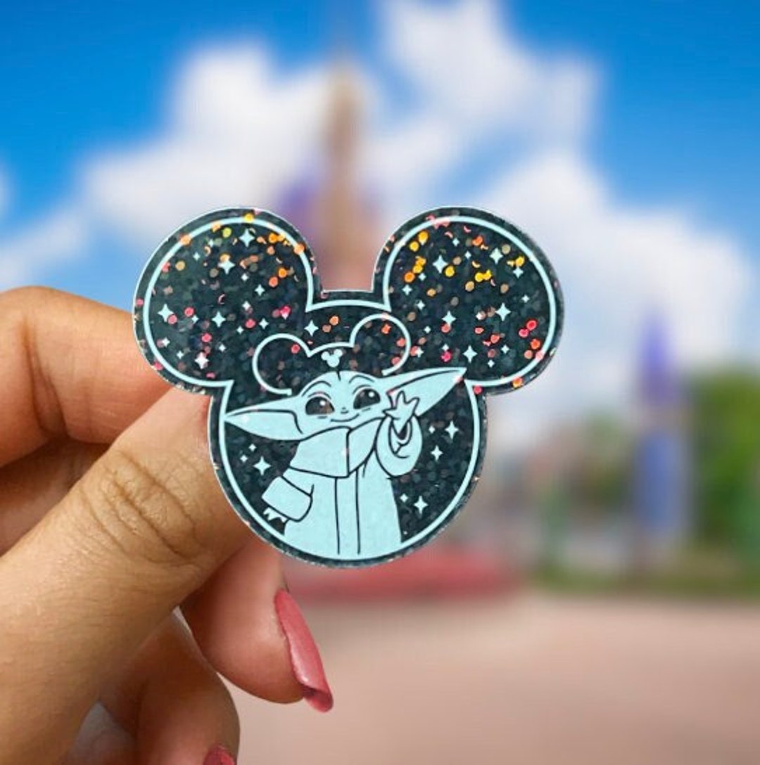 Disney's Grogu Holographic Sparkle Sticker/star Wars Baby Yoda ...
