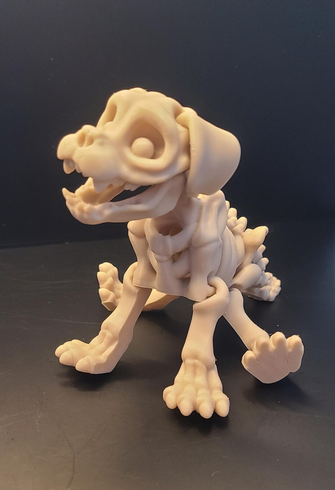 3D Printed Articulated Animal Skeleton Dog | Durable Silk PLA Design ...