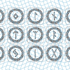 Elder Futhark Runes SVG PNG JPED File for Crafting, Laser Engraving and ...