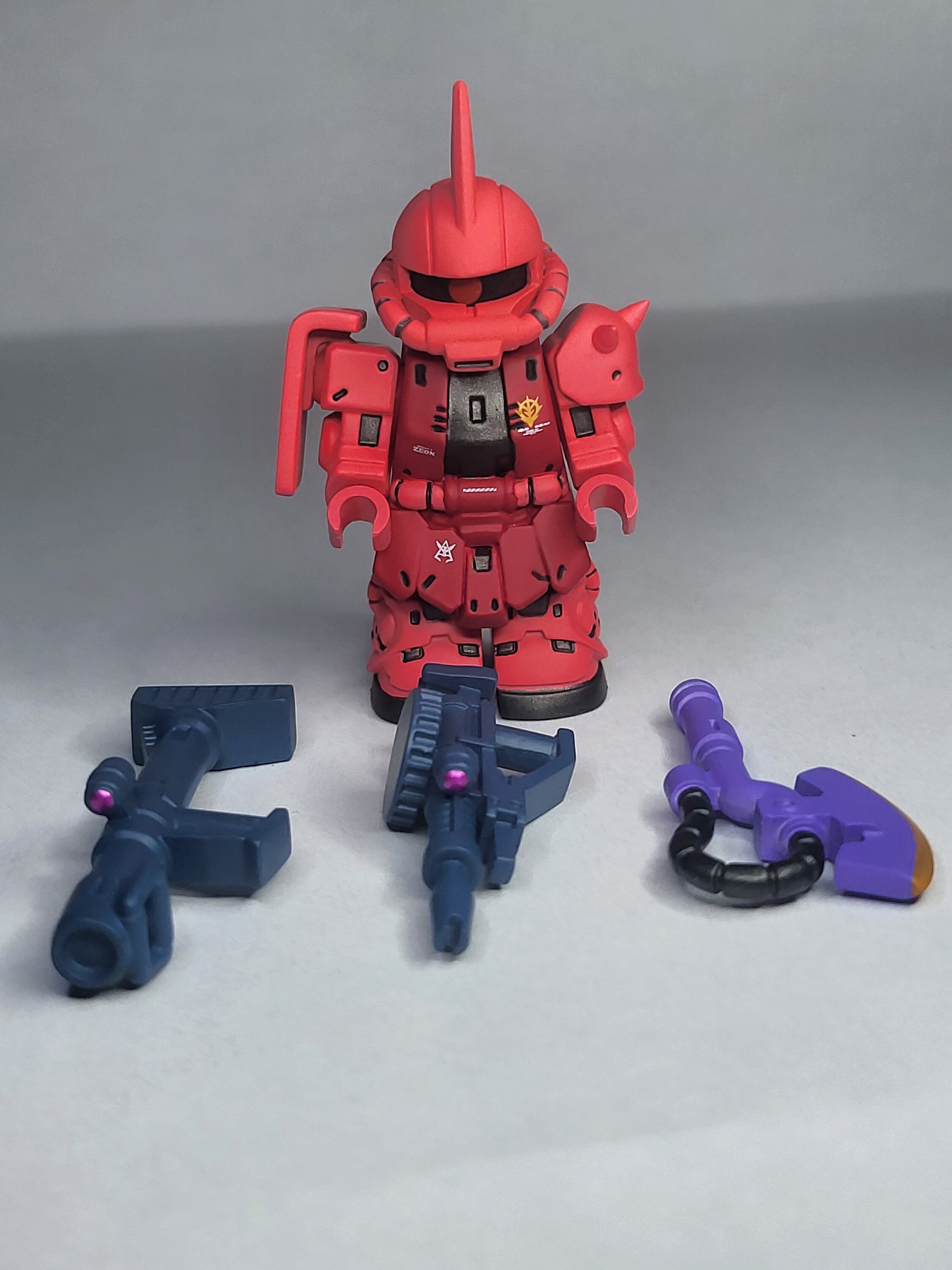 Custom Lego Gundam the Red Comet Zaku II Mobile Suit Minifigure IN-HAND ...