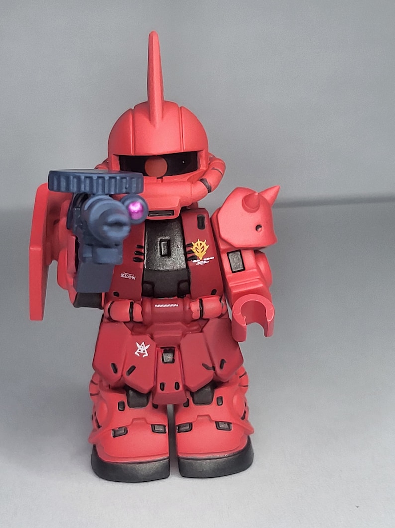 Custom Lego Gundam the Red Comet Zaku II Mobile Suit Minifigure IN-HAND ...