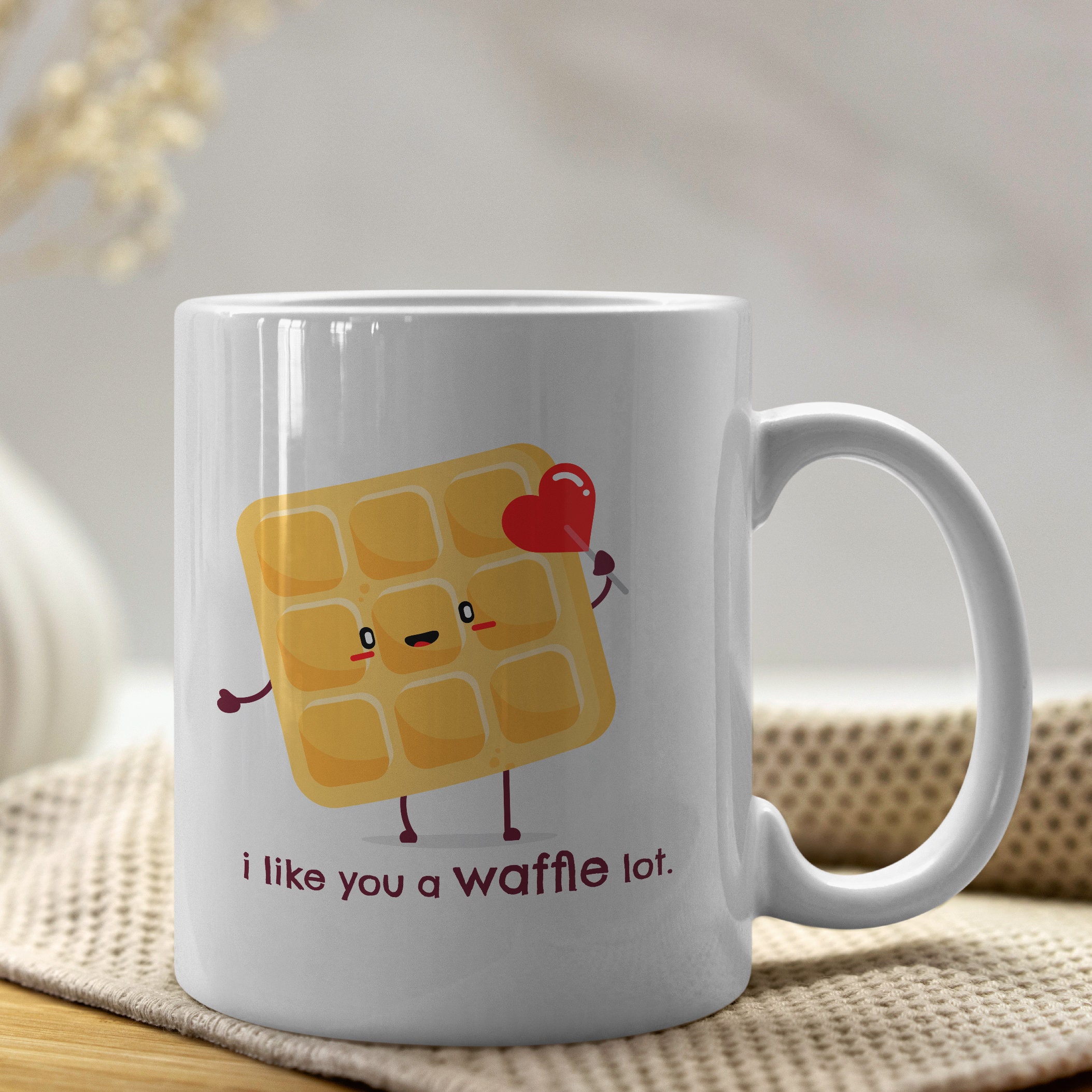 I Like You a Waffle Lot SVG Hand Drawn Design Make Adorable Gifts for ...