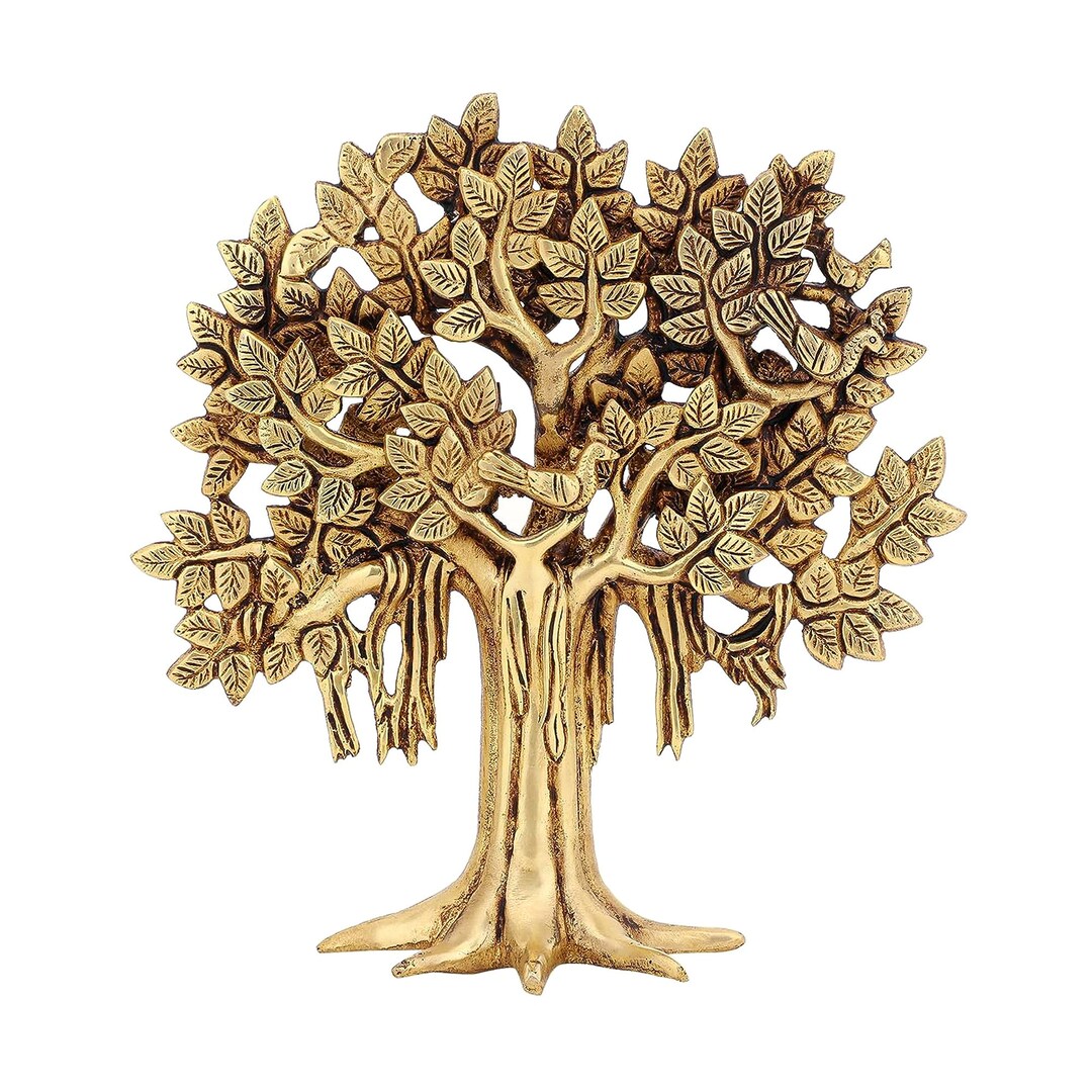 Wall Decorative Large Tree Figurines Handcrafted Golden Tree - Etsy