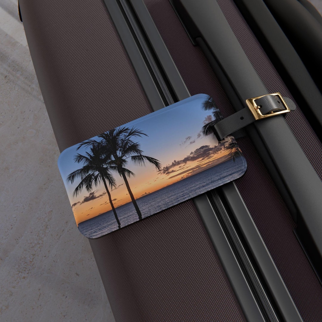 Acrylic Luggage Tag | Tropical Vacation Baggage Bag Tags | Suitcase ...
