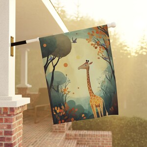 Garden & House Banner | Baby Giraffe in the Park | Outdoor Yard ...
