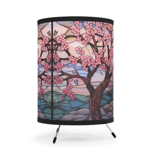 Sakura Tree Table Desk Lamp | Stained Glass Effect Cherry Blossoms ...