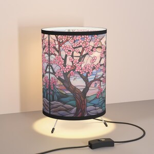 Sakura Tree Table Desk Lamp | Stained Glass Effect Cherry Blossoms ...