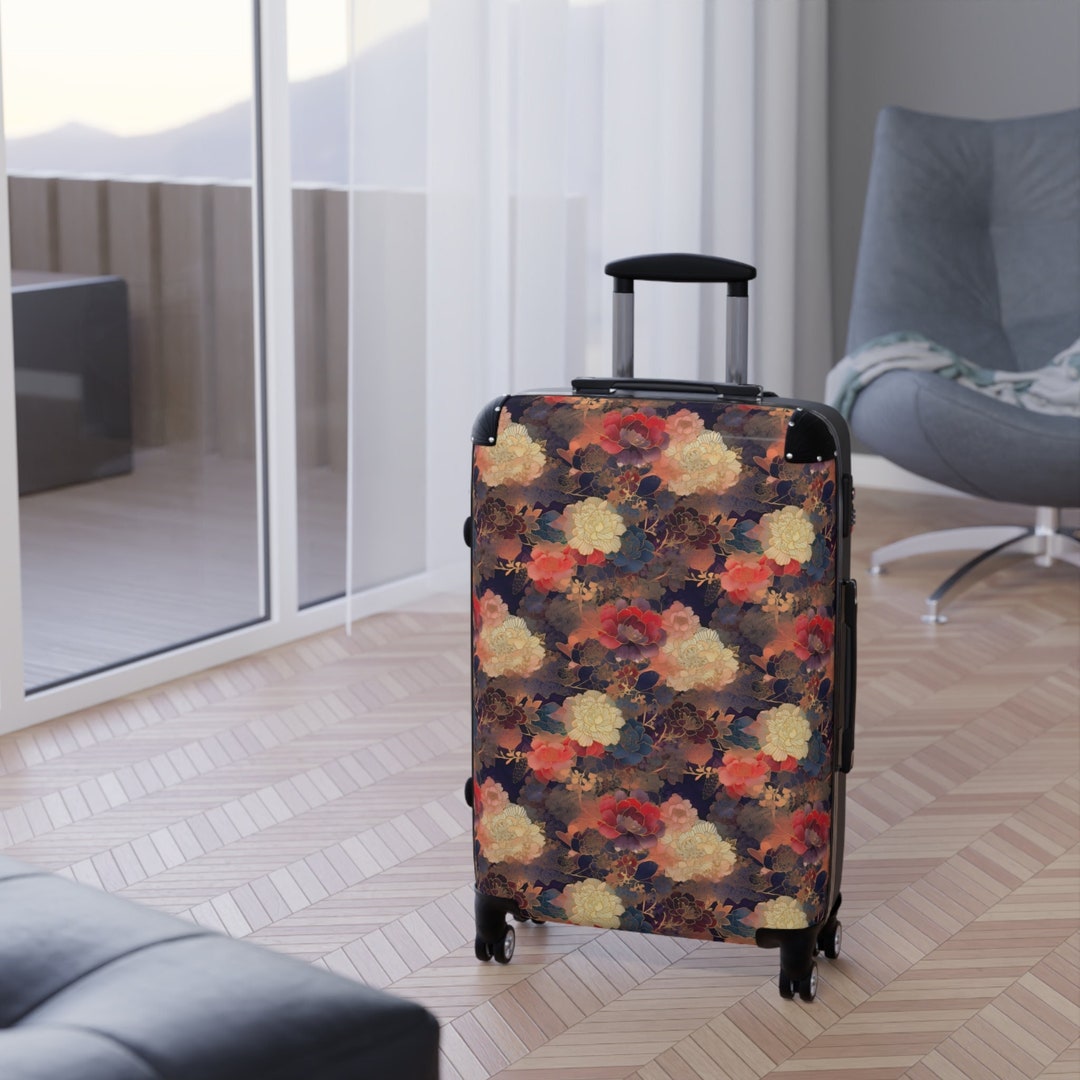 Chiyogami Flowers Unique Custom Wheeled Suitcases 3 Sizes Always Find ...