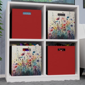 Watercolor Wildflowers Felt Storage Box | Floral Home Décor & Smart ...