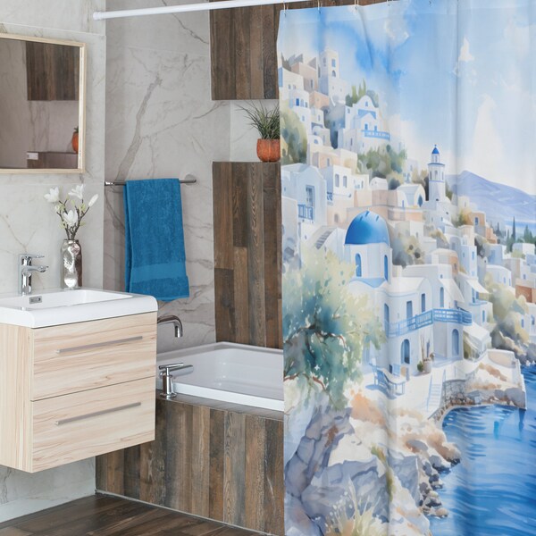 Greek Shower Curtain - Etsy