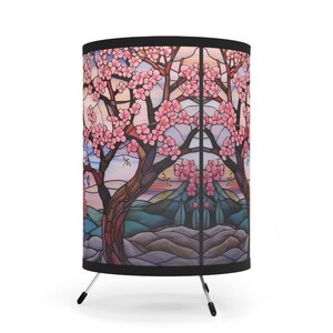 Sakura Tree Table Desk Lamp | Stained Glass Effect Cherry Blossoms ...