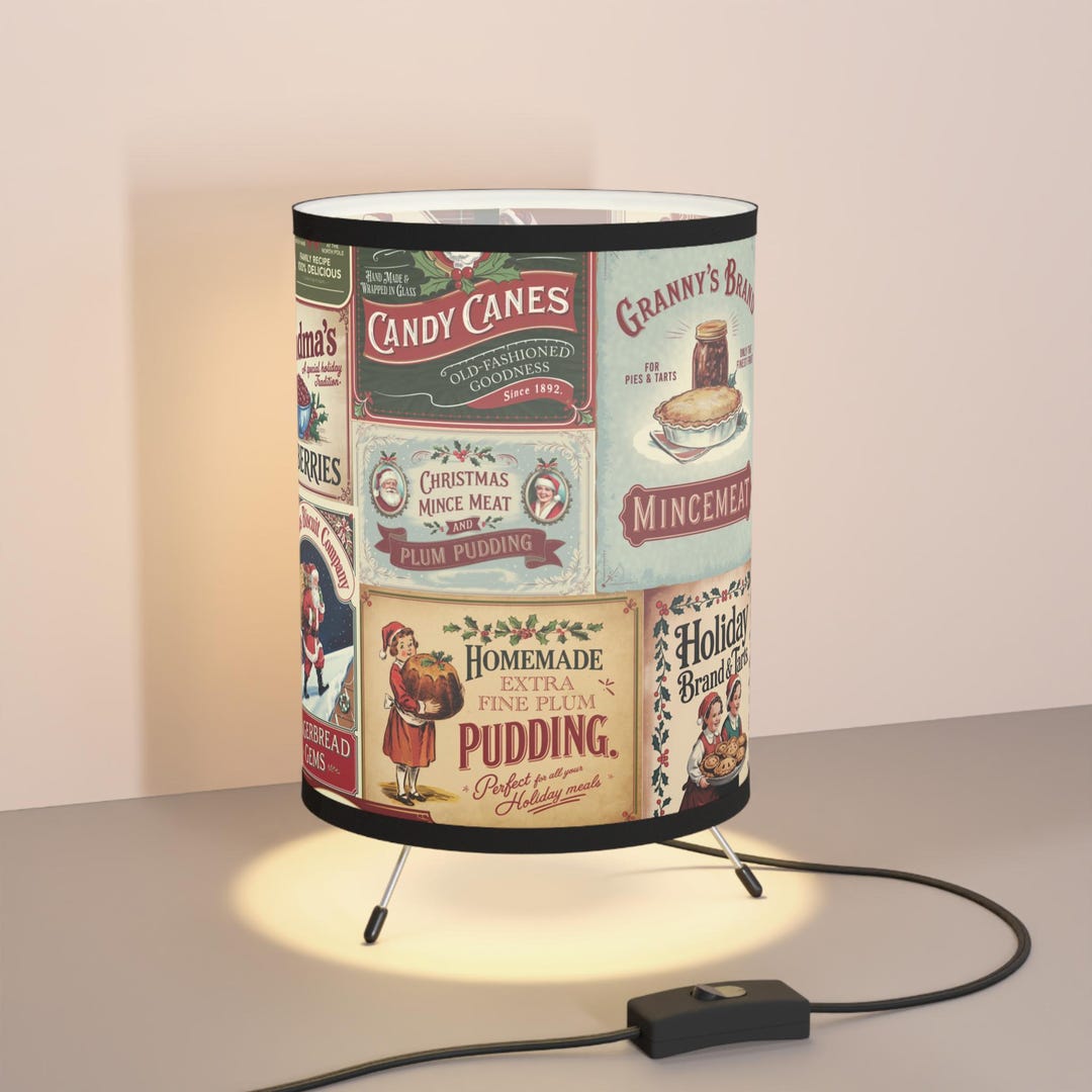 Table Desk Lamp | Vintage Labels | Traditionalist Christmas Home Décor ...