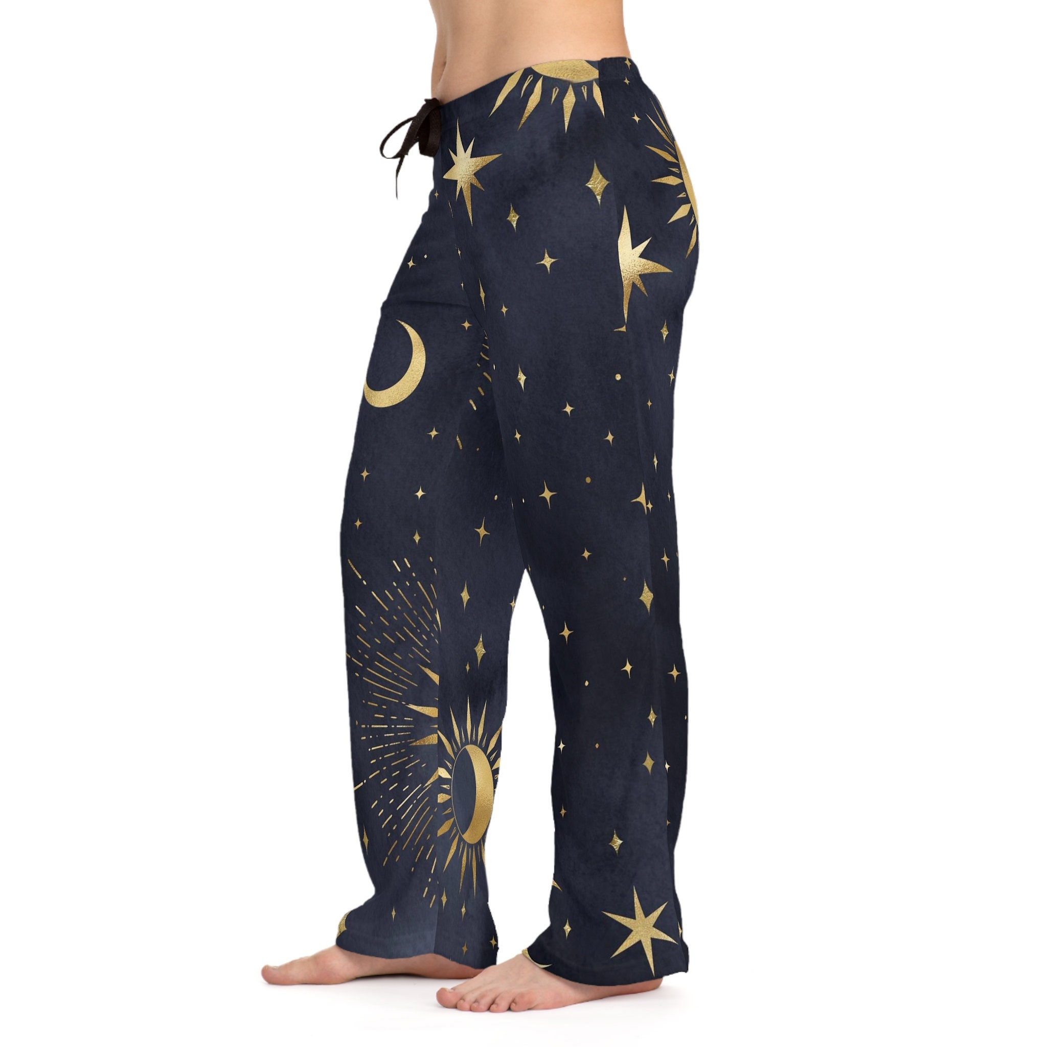 Celestial Moon and Stars Women's Boho Pajama Pants, Celestial Pajamas ...